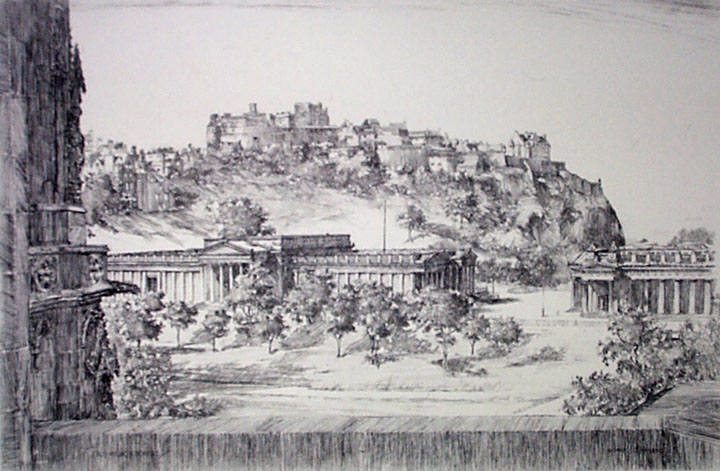 Prints of Scotland, hand coloured etchings and engravings