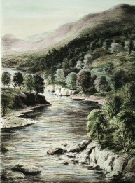 Prints of Scotland, hand coloured etchings and engravings