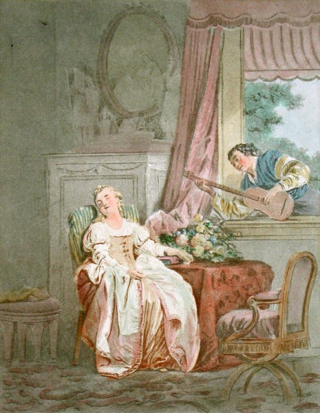 Hand colored prints - Decorative French scenes