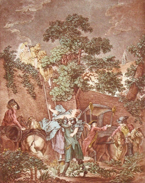 Hand colored prints - Decorative French scenes